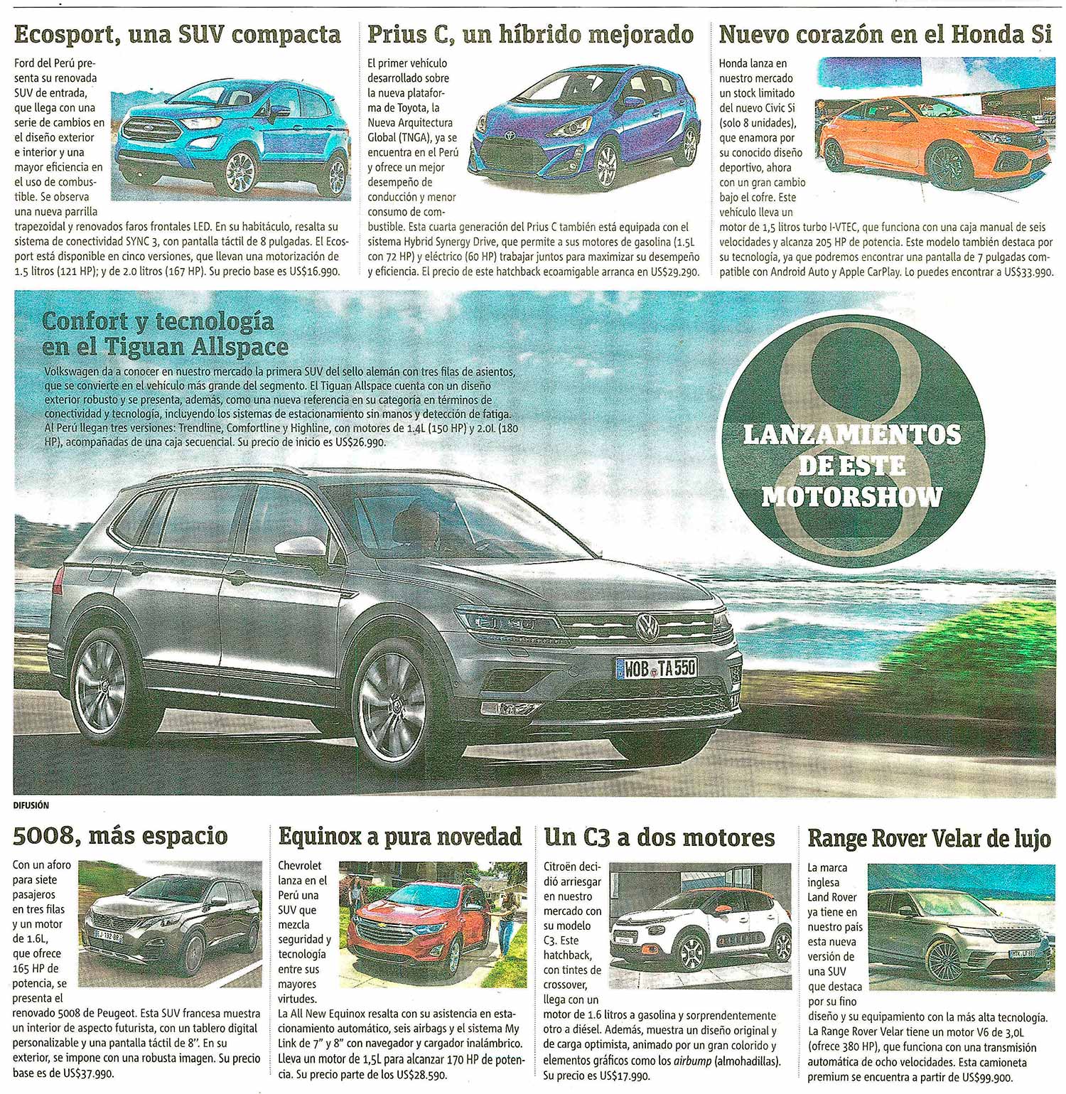 8 lanzamientos de este Motorshow | Asociación Automotriz del Perú